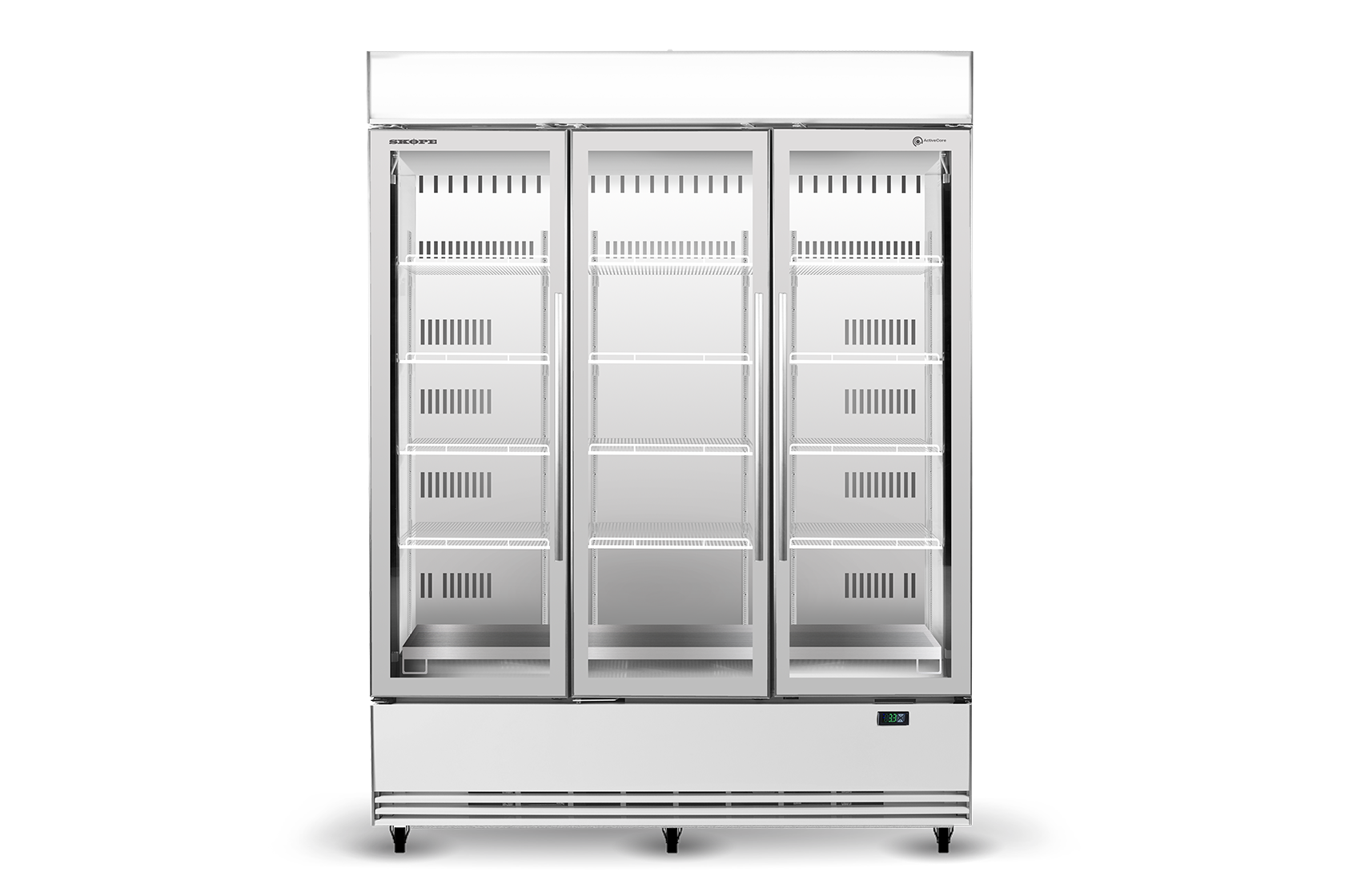 Skope SKB1500N-AC 3 Glass Door Display or Storage Fridge, Lit Sign - S
