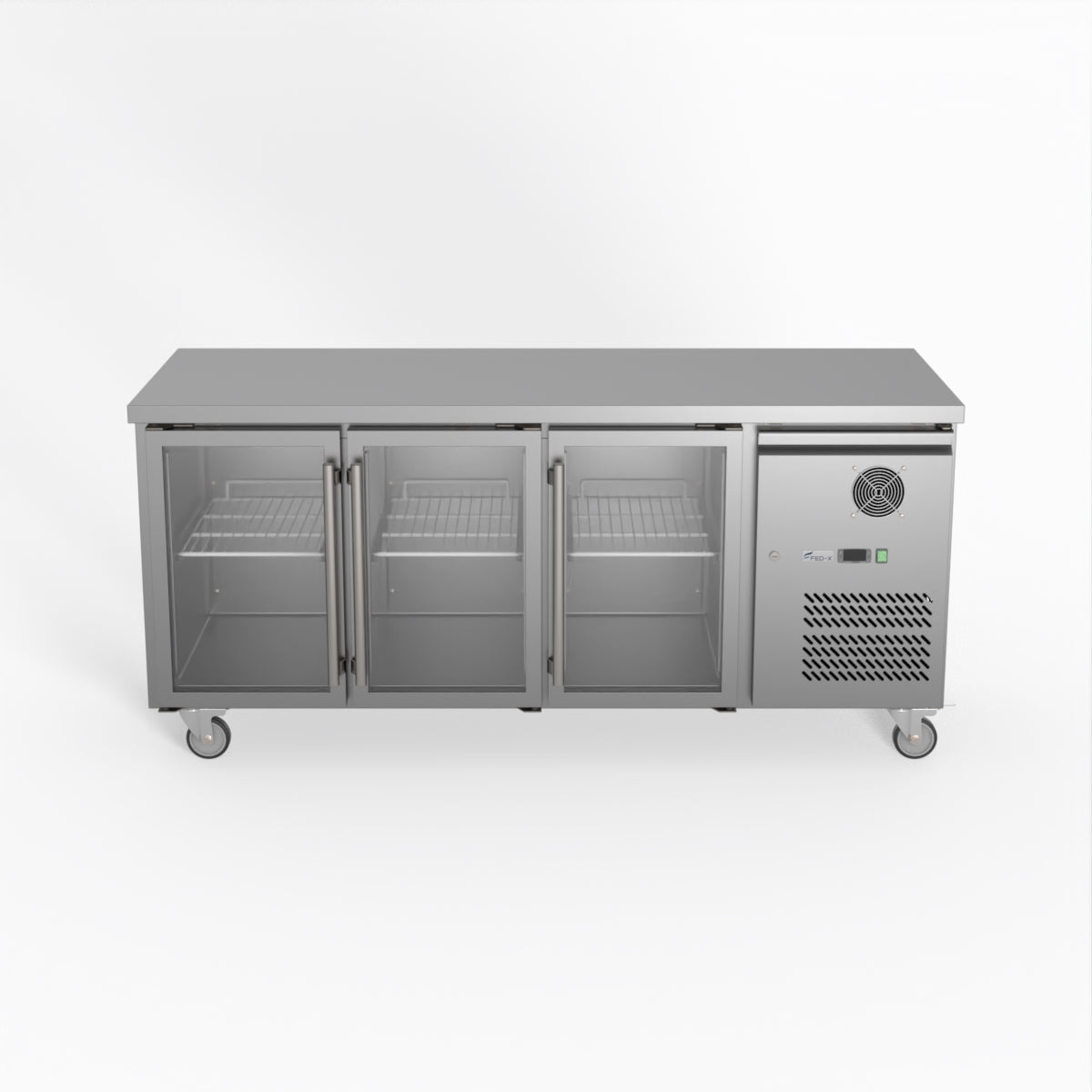 Thermaster Fed-X Three Glass Door Bench Fridge XUB7C18G3V