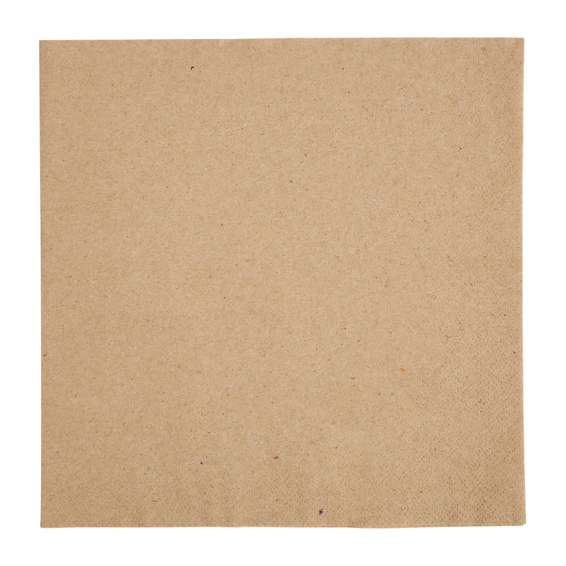 Fiesta Recyclable Recycled Dinner Napkin Kraft 400x400mm 2ply 1/4 Fold