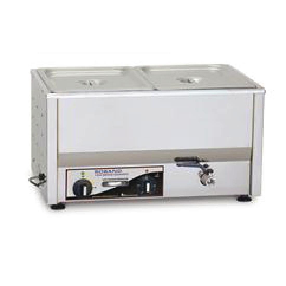 Roband Counter Top Bain-Marie 2 Pan with Lids WCHOC2A HJ559